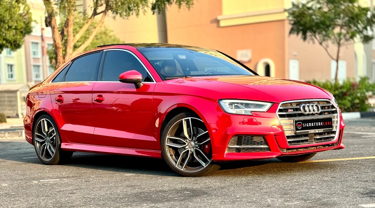 2018 Audi S3 2.0T Sedan Red | 79,000 Kms | Used Luxury Car for Sale in UAE
